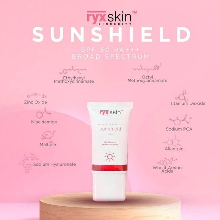 Ryx Skin Sunshield Sunscreen SPF50 [ORIGINAL] RYX SUNSCREEN 20 ML with ...