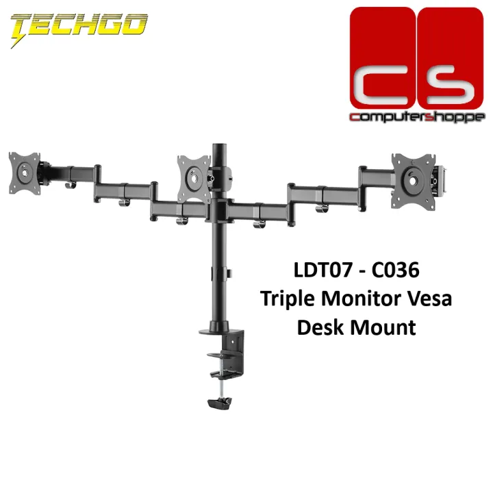 TECHGO Triple Monitor Vesa Desk Mount | Lazada