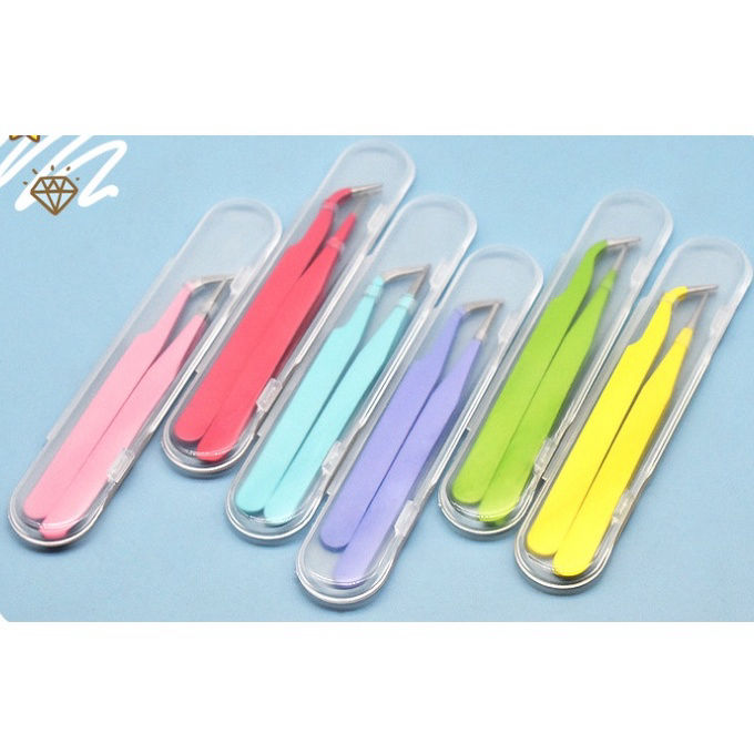 PINSET Macaron TWEEZER LURUS/BENGKOK CRAFT/EYELASH EXTENSION / STICKER ...