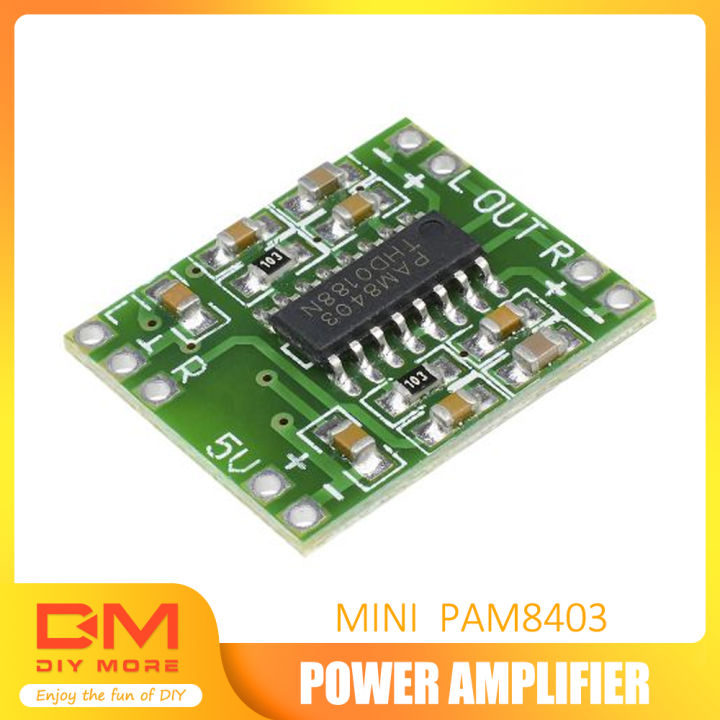 【Seasboat】 Digital Amplifier Board Class D 2*3W USB Power Mini PAM8403 ...
