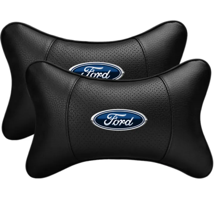 cowhide Leather car headrest neck pillow Car interior accessories ...