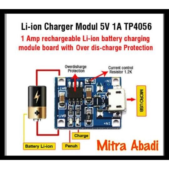 Kit Power Bank Li-ion Charger Modul 5V 1A TP4056 | Lazada Indonesia