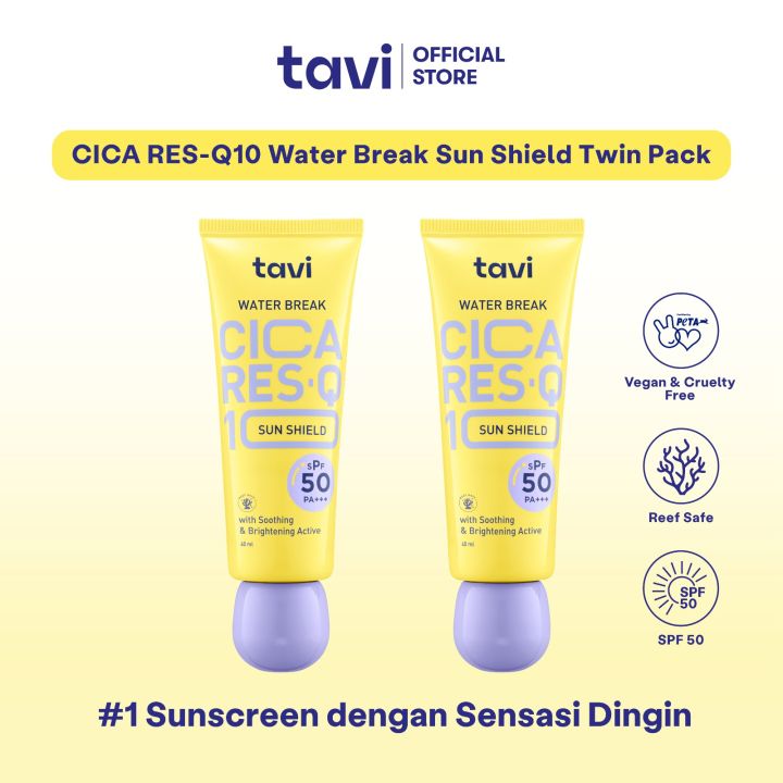 [NEW!] TAVI CICA RES-Q10 Water Break & AdapTint Sun Shield 40 ml - SPF ...