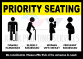 Priority Lane | Priority Seating | Disable | Elderly | Pregnant | Woman ...