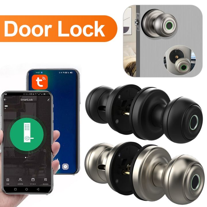 Spherical Intelligent Fingerprint Lock Fingerprint, Key, Bluetooth APP ...