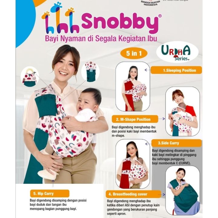 Snobby Gendongan Bayi Samping Chukin Ring + Saku Cocok u/ Newborn Urdha Series - SBG 8146 ...