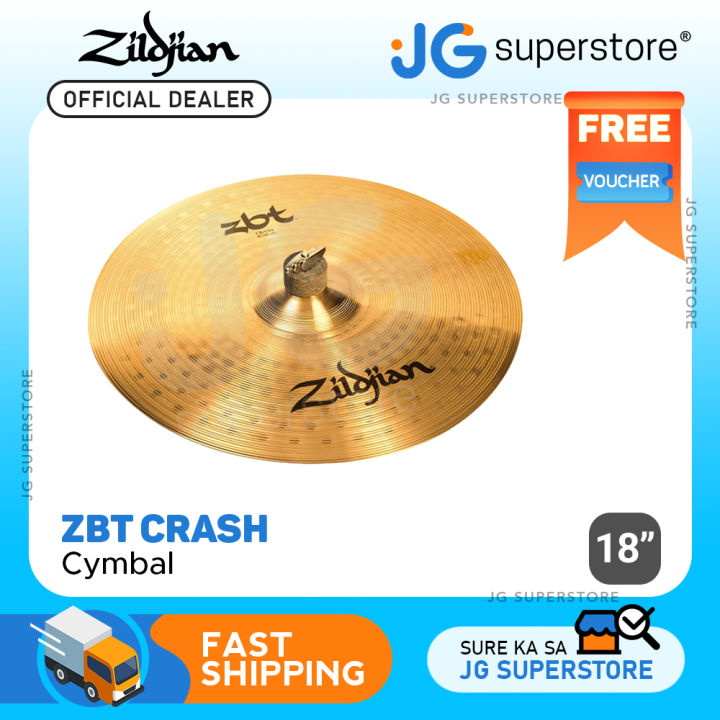 Zildjian ZBT Series Medium Thin Crash Cymbal 14" 18" 19" for Drums (Bronze) | ZBT14C, ZBT18C ...