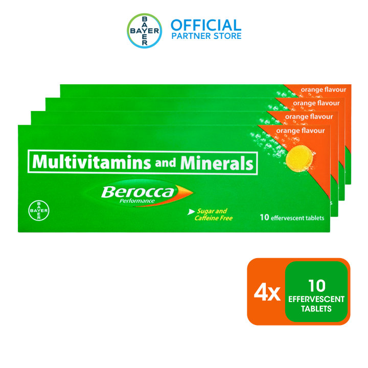 BEROCCA® Performance (Orange) Multivitamins + Minerals 10 Effervescent ...