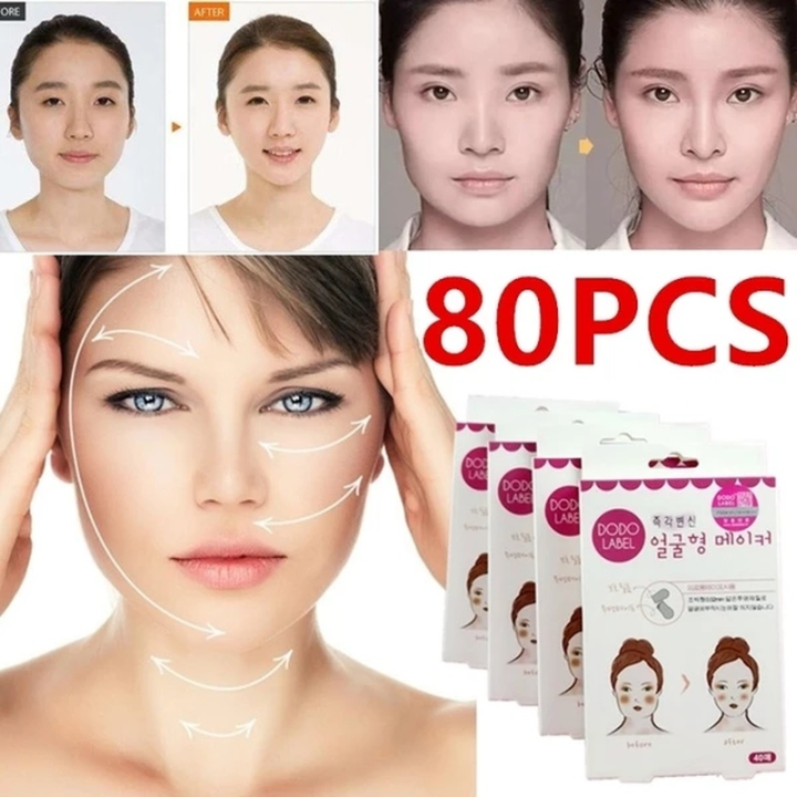 80pcs Face Lift Sticker Thin Face Stick Face Artifact Invisible Sticker ...