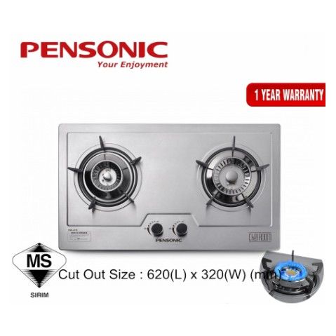 Pensonic /Milux Stainless Steel 2 Burner Built-in Hob | PGH-619S/MGH ...