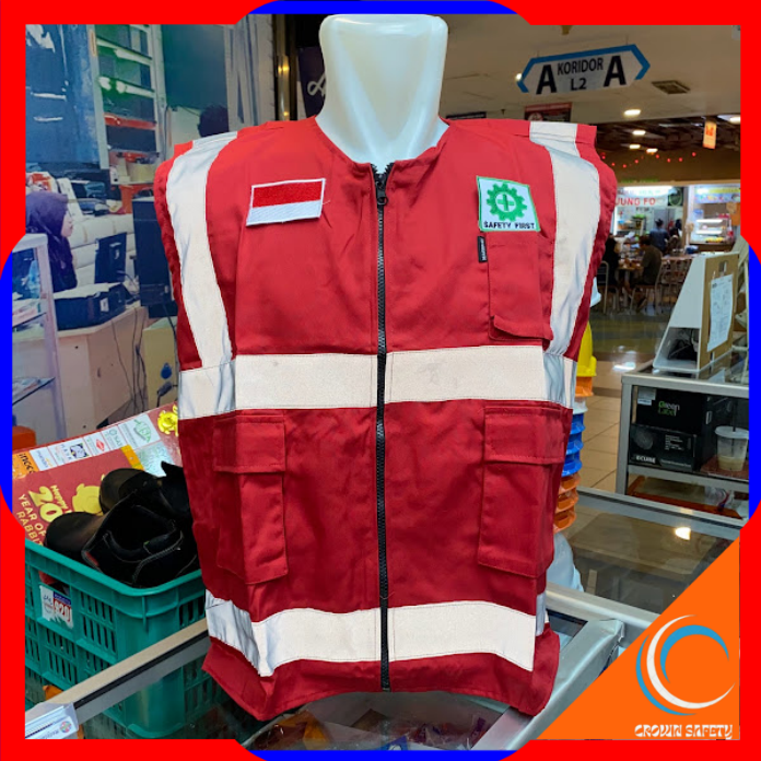 ROMPI SAFETY BAHAN AMERICAN DRILL WARNA MERAH | Lazada Indonesia