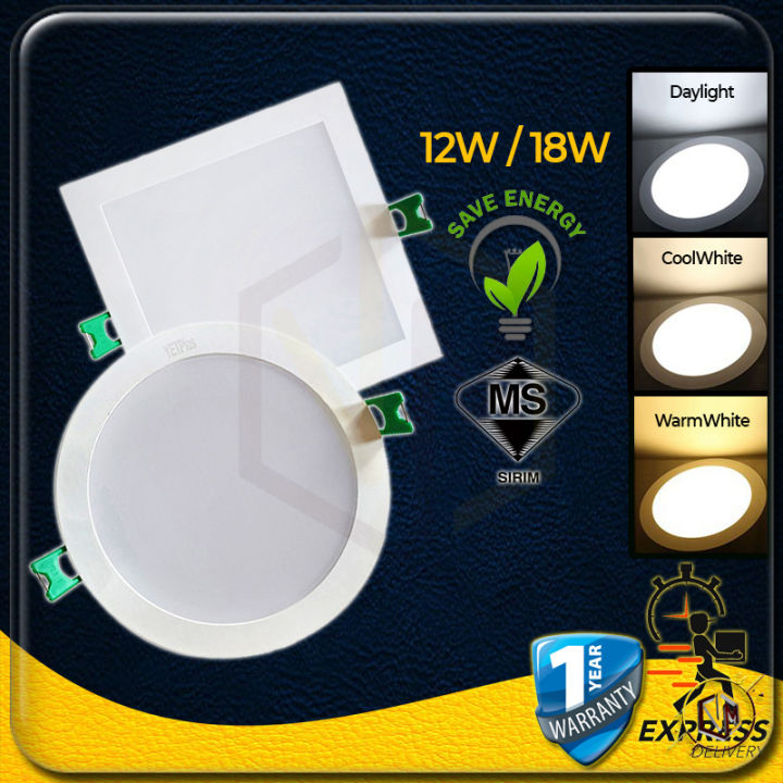 YET PLUS LED Ceiling Recessed Downlight 12W 18W 560 561 Lampu Siling ...