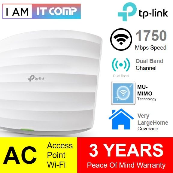 TP-Link EAP265 HD AC1750 Wireless Dual Band MU-MIMO Gigabit Ceiling ...