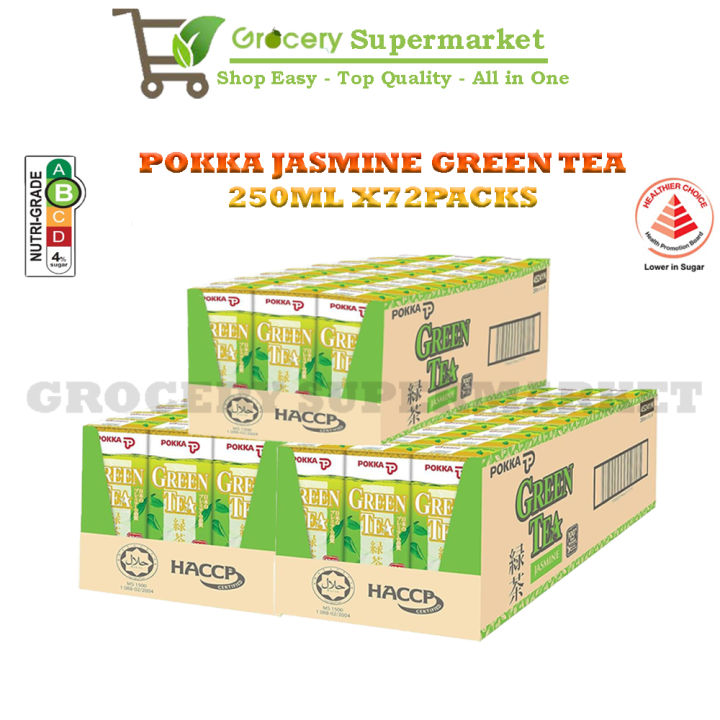 Pokka Jasmine Green Tea Packet (24 x 250ml x3cartons) - Grocery ...
