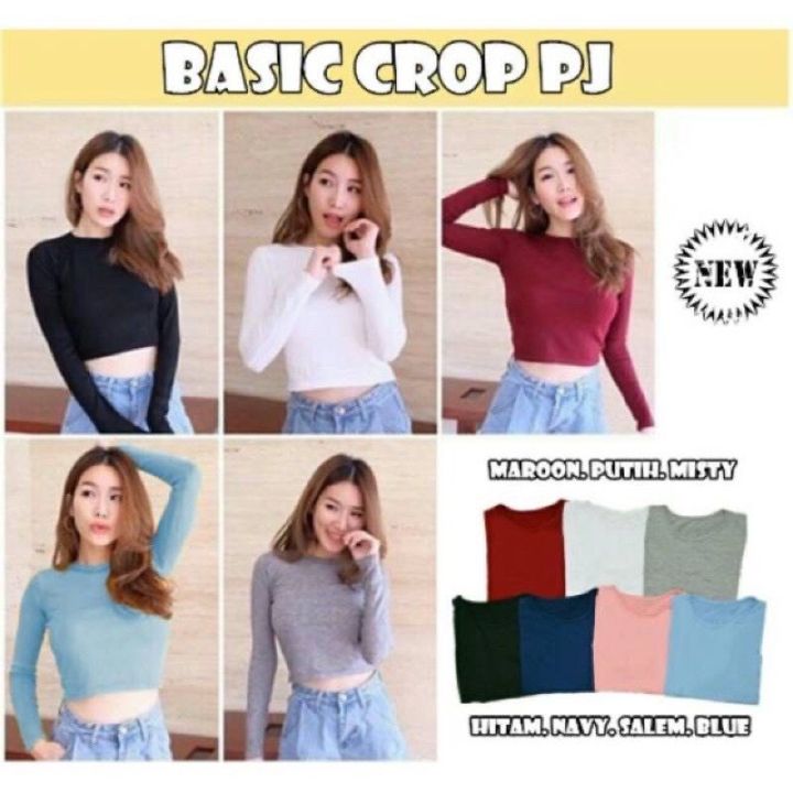 GIANT BASIC CROP ONECK/ONECK CROP PJ | Lazada Indonesia
