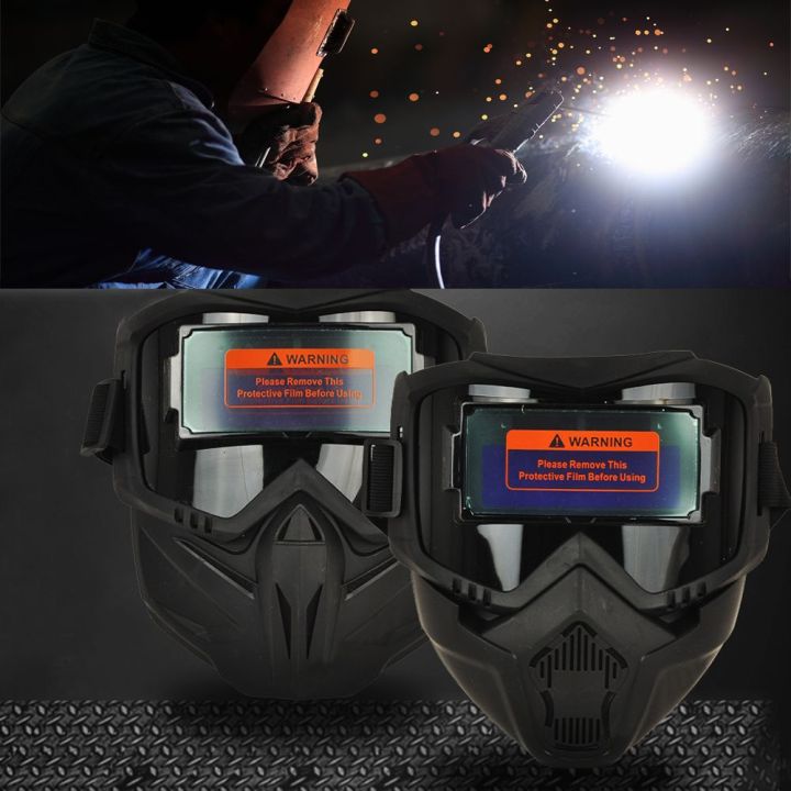 INVADER Adjustable Band Welding Glasses Auto Darkening Detachable Face ...