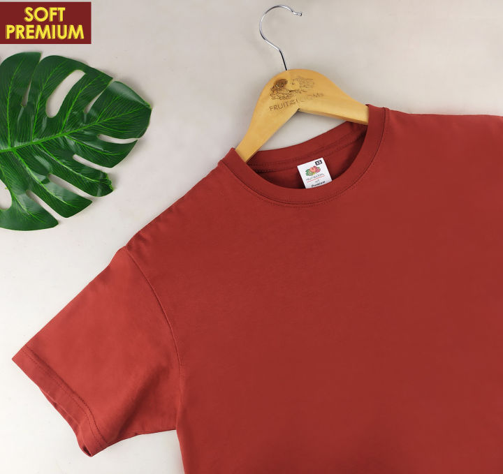 FRUIT OF THE LOOM RUST Original SOFT PREMIUM Round Neck | Lazada PH