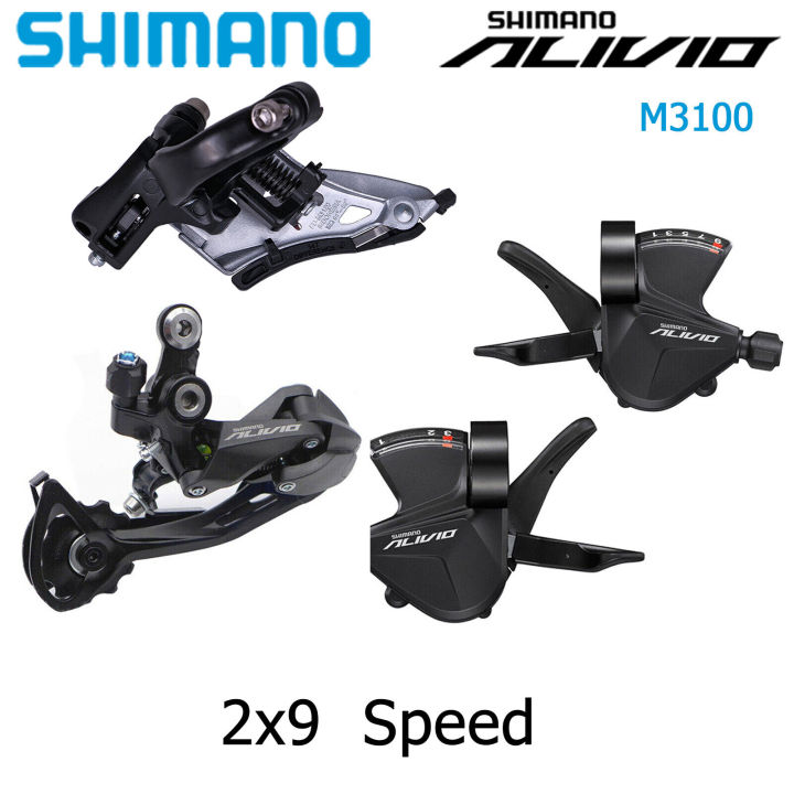 Shimano Alivio m3100 2x9 tốc độ Groupset FD m3120 Cùi đề sau Shifter ...