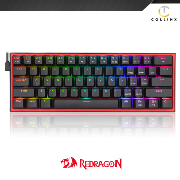 Redragon K617 RGB Gaming Mechanical Keyboard | Fizz Pink White Gray ...