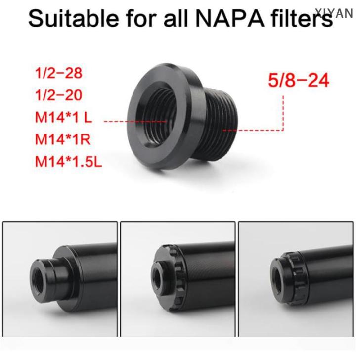 XIYAN 5 8-24 to 1 2-20 to M14 Car Fuel Filter Barrel Thread Adapter for ...