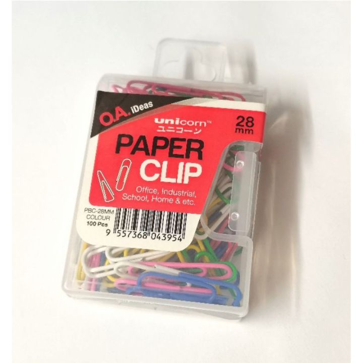 Unicorn Color Paper Clip 28mm 100pcs | Lazada