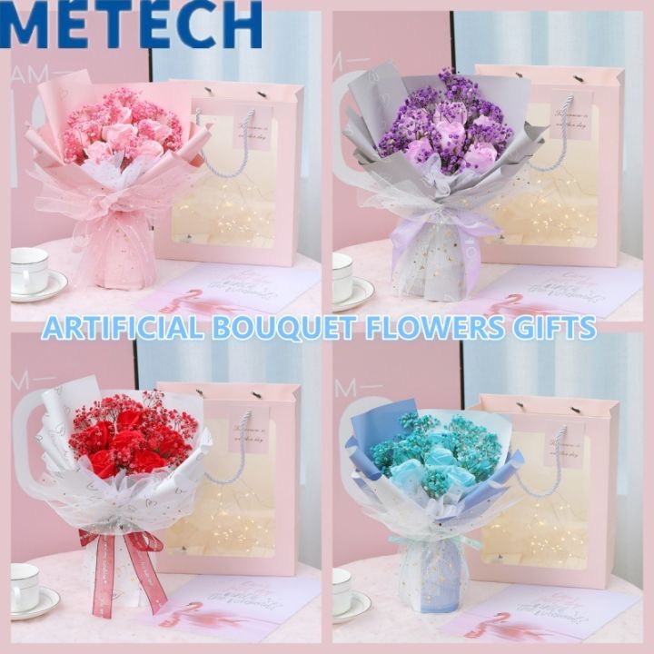 2025 NEW 6Pcs Rose Dried Preserved Flower Bouquet Girlfriend Valentines ...