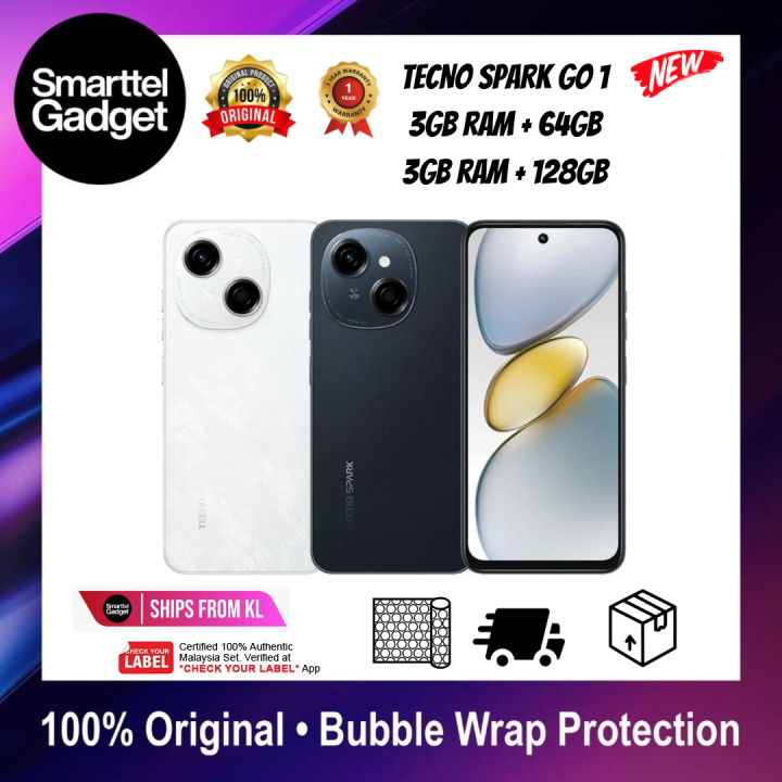 Tecno Spark Go 1 Smartphone (3GB RAM + 64GB / 128GB ROM) Dual Speaker ...