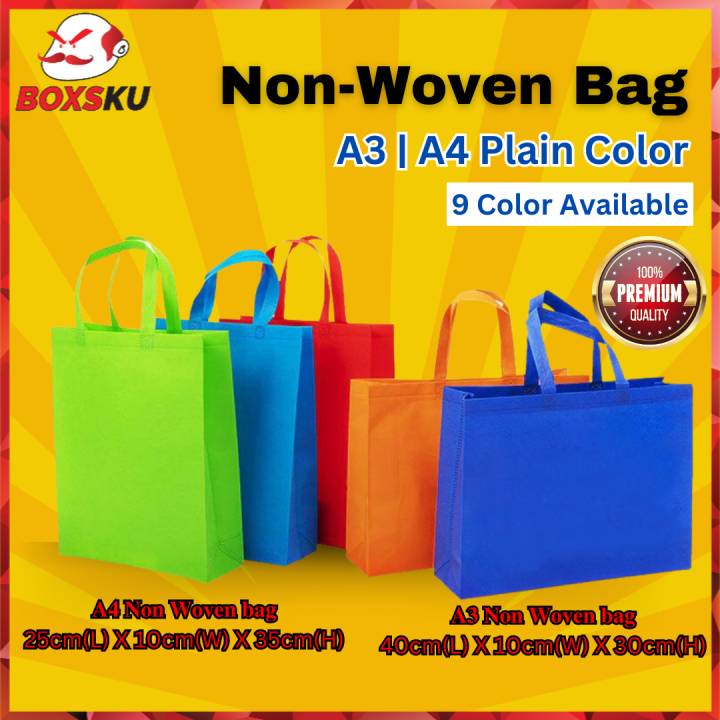 A4 A3 Non Woven Bag Tote Bag / Shopping Woven Bag / Gift Bag / Doorgift ...