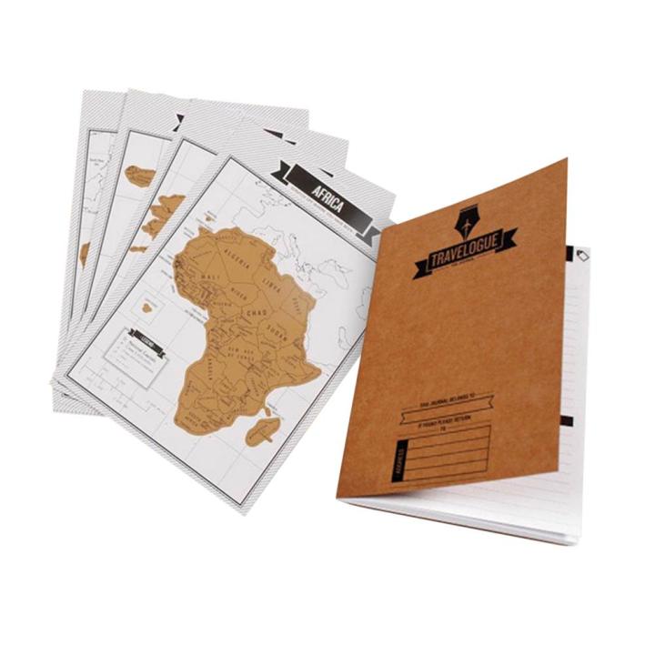 Journal Diary Notebooks Scratch World Map Travelogue Travel Log ...