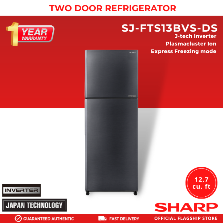 Sharp SJ-FTS13BVS-DS 12.7 cu.ft 2 Door No Frost Inverter Refrigerator ...