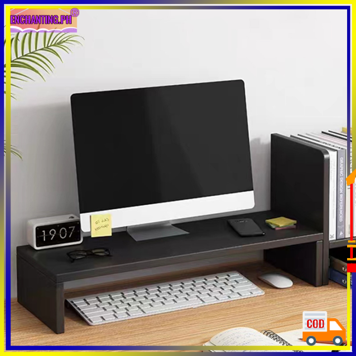 Computer Monitor Holder Monitor Riser Wooden Laptop Stand Organizer ...