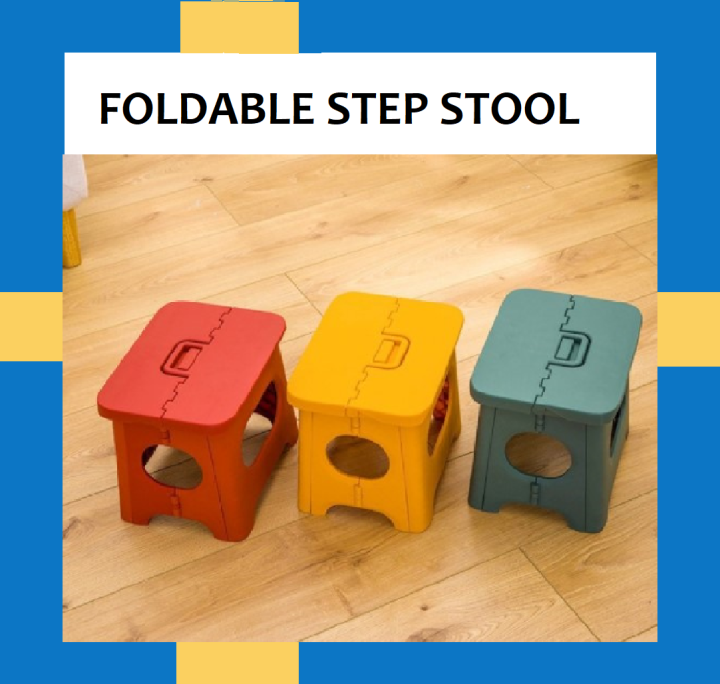 LOCAL STOCK Portable Folding Stool Step Stool with Handle Lovely ...