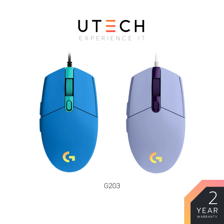 เมาส์ Logitech G203 LIGHTSYNC Wired Gaming Mouse by UTECH | Lazada.co.th