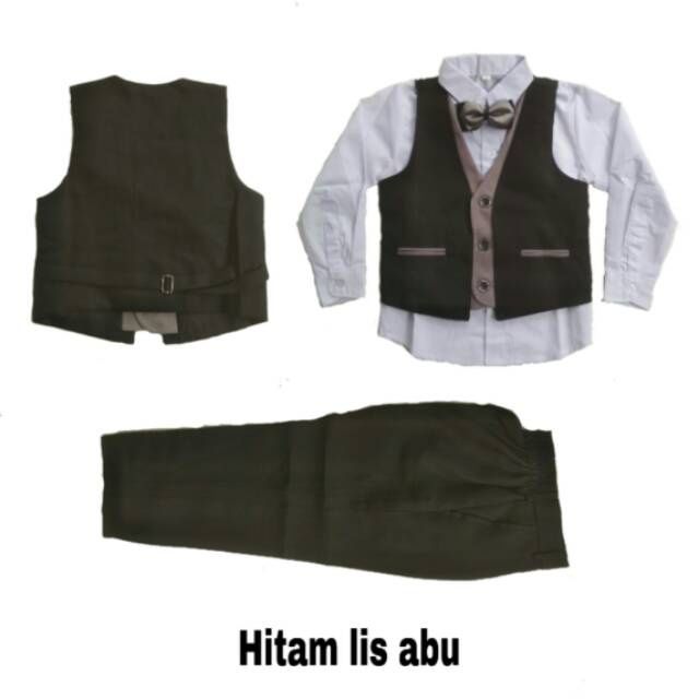 Setelan Anak Rompi Premium Style Lis usia 1 - 10 Tahun | Lazada Indonesia