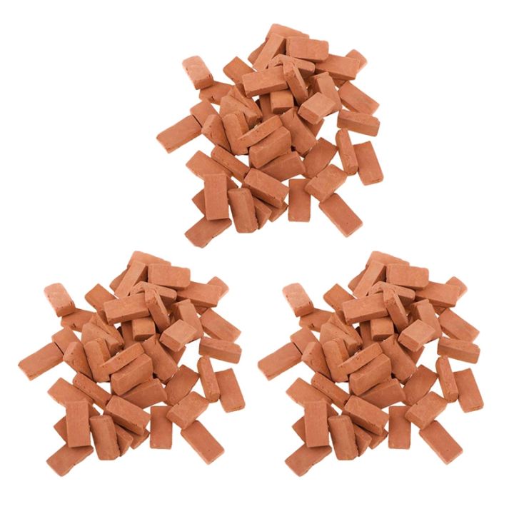 300Pcs Mini Red Wall Bricks Model Brick Building Set Miniature Bricks ...