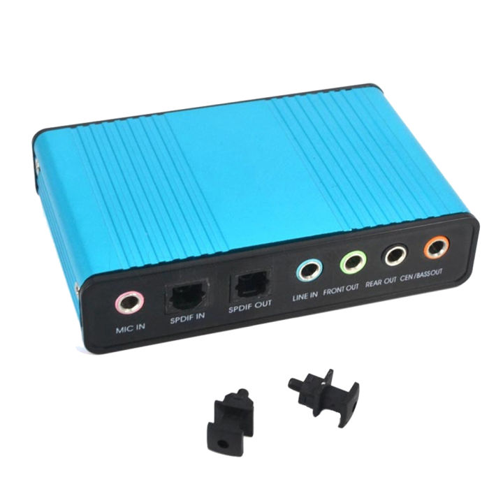USB 6 Channel 5 7 1 Surround External Sound PC Laptop Desktop Tablet ...