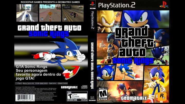 PS2 Grand Theft Auto Sonic Rings (Mods GTA San Andreas) DVD game ...