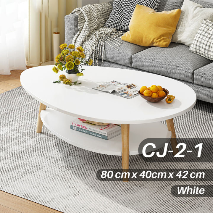 WORLD HOME Meja Tamu Minimalis 2 Tingkat - Nordik Table Coffee Table 2 ...