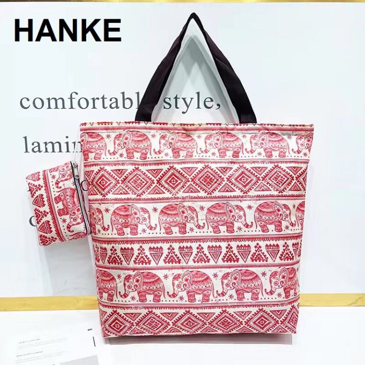 HANKE Shopping Bag Foldable With Pouch Durable Waterproof Fashion Bag ...
