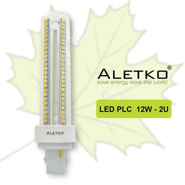 [ALETKO] LED 12W 2U Shape Light Bulb PLC G24D-2 (2700K Warm White) | Lazada