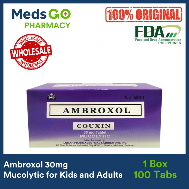Ambroxol 30mg for Kids and Adults - 1 box x 100 Tablets (COUXIN ...