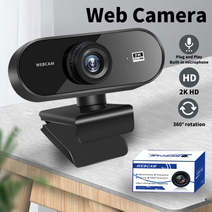 Webcam 2K/ 1080P/ 720P Full HD Video Call For PC Laptop With Microphone ...