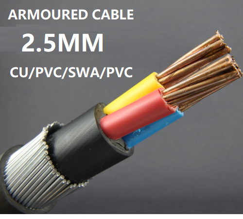 [LOOSE CUT] 2.5mm x 2C /3C /4C/7C Armoured Cable / Underground Cable ...