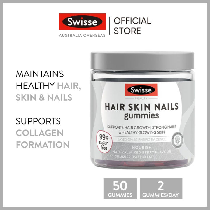 Swisse Beauty Hair Skin Nails Gummies 50 Gummies (Pastilles) (EXP:10 2025) | Lazada PH