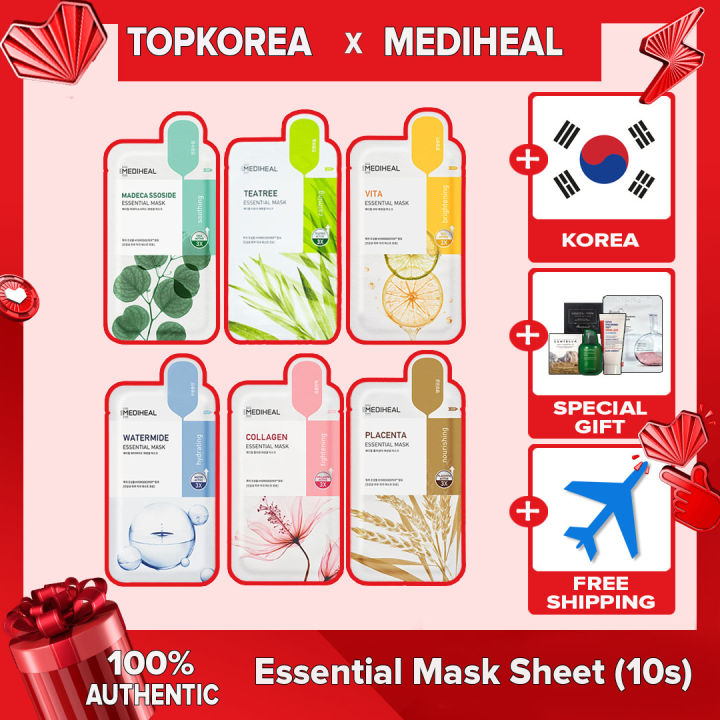 ★MEDIHEAL★ Essential Mask Sheet (10 pcs) /Madecassoside /Vita/Watermide ...