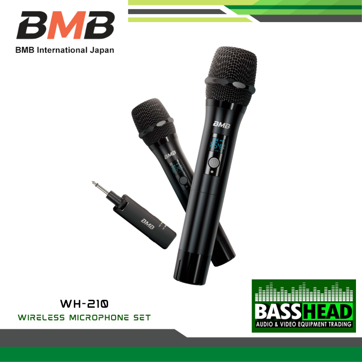 BMB WH-210 DUAL WIRELESS MICROPHONE - KTV / KARAOKE MICROPHONE | Lazada PH