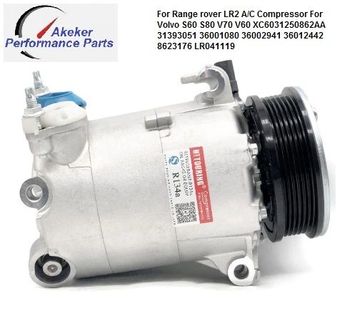 For Range rover LR2 A/C Compressor For Volvo S60 S80 V70 V60 XC60 ...