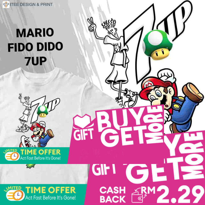 Fido Dido 7up Mario Nintendo Video Games Super Bros Mushroom Kingdom ...
