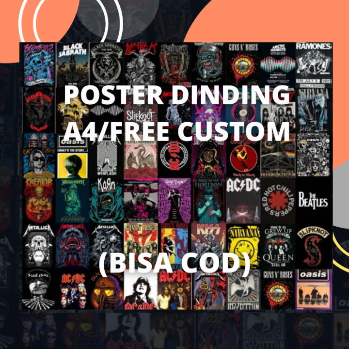 (BISA COD) POSTER DINDING A4 BAND AESTHETIC BISA CUSTOM FREE STIKER ...
