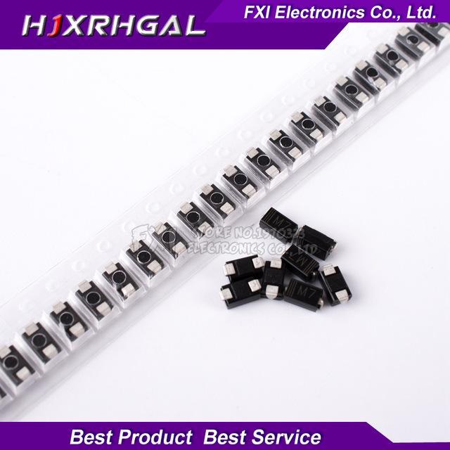 100pcs 1N4007 SMD DIODE M7 1A 1000V IN4007 Rectifier Diode New original ...